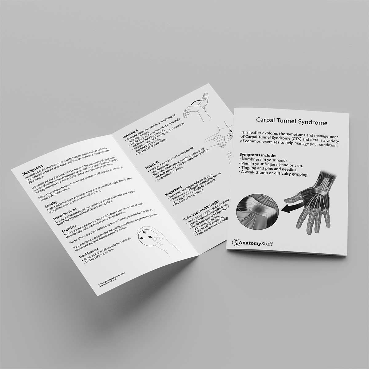 Carpal Tunnel Syndrome Exercises Leaflet | Printable PDF Physiotherapy ...
