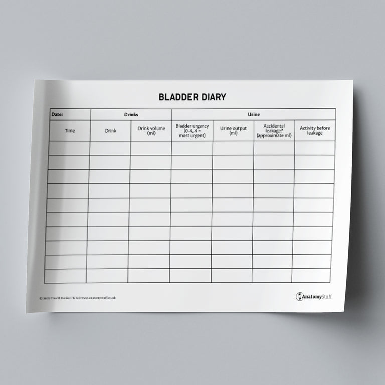 Printable Bladder Diary PDF | Track Fluid Intake & Urine Output ...