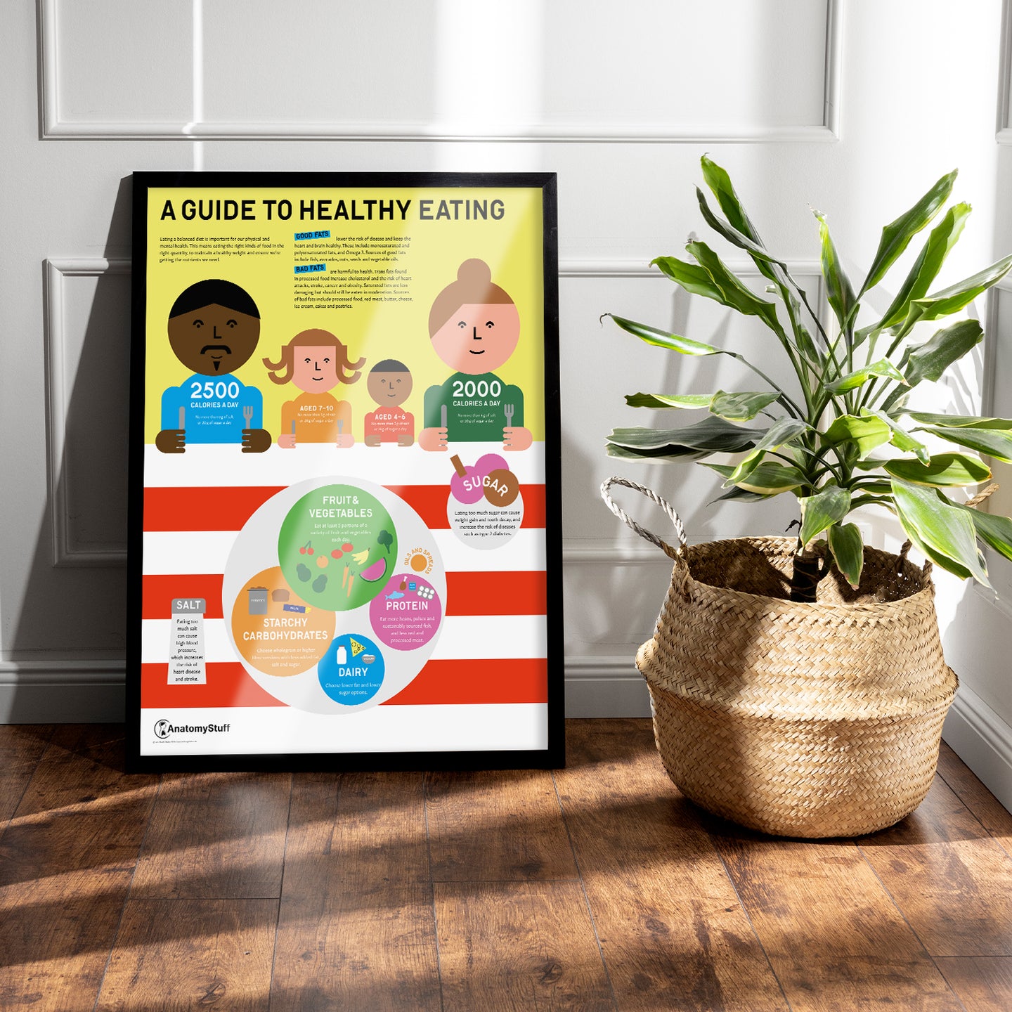 Healthy Eating Poster | Eatwell Plate Guide Chart – AnatomyStuff