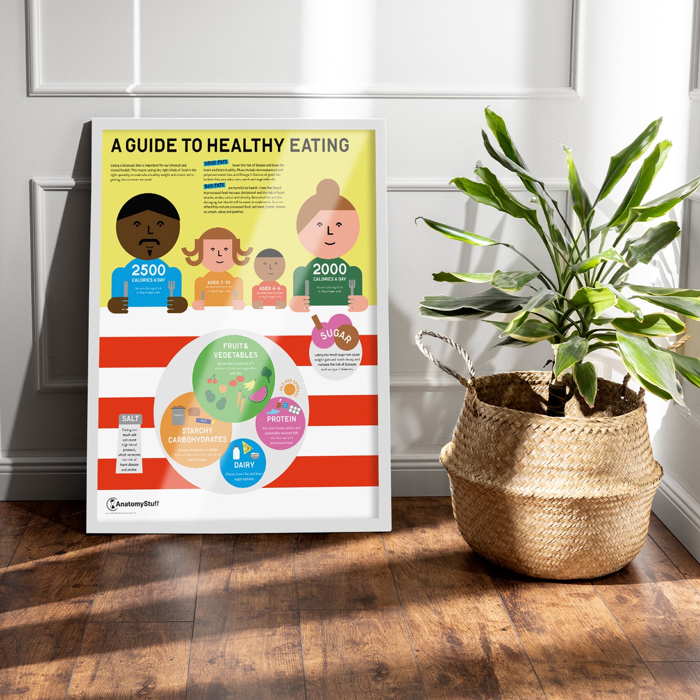 Healthy Eating Poster | Eatwell Plate Guide Chart – AnatomyStuff