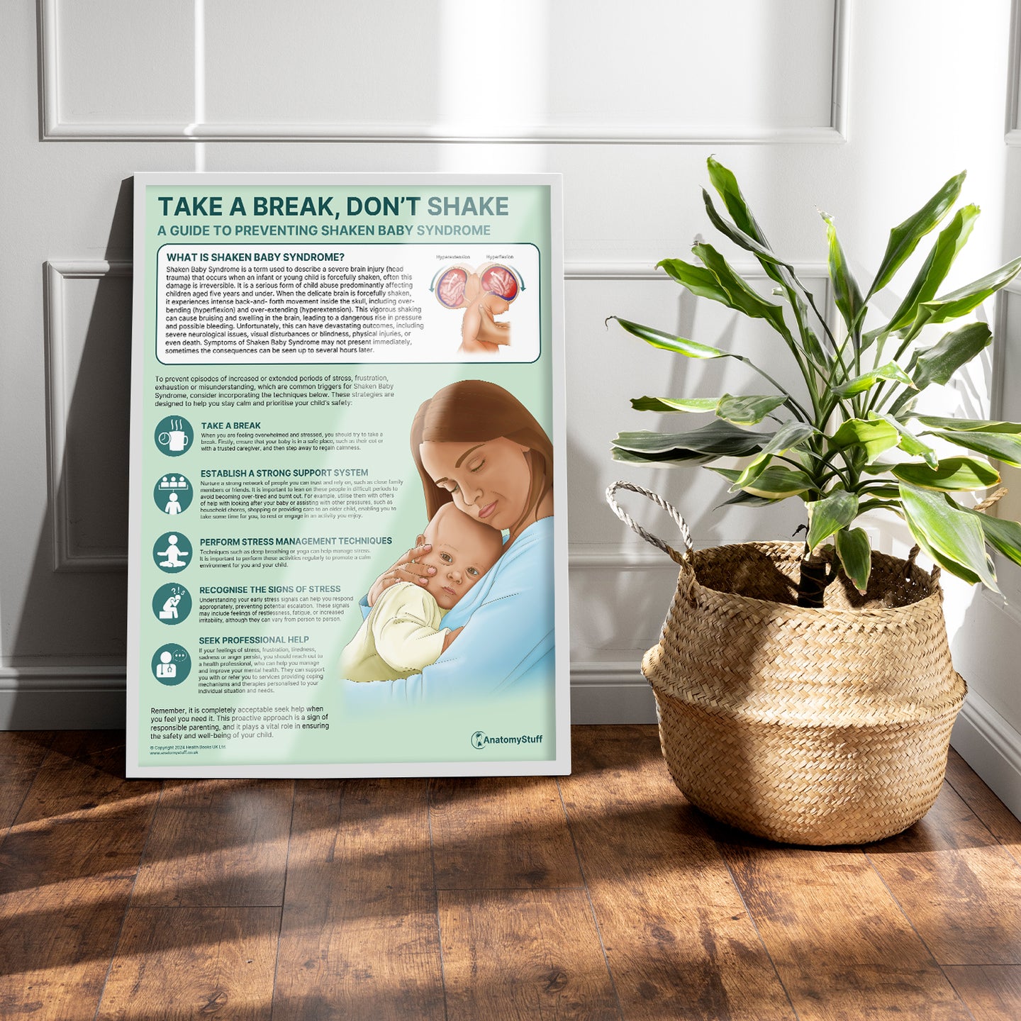 Take a Break, Don't Shake Poster | Shaken Baby Syndrome Awareness Chart ...